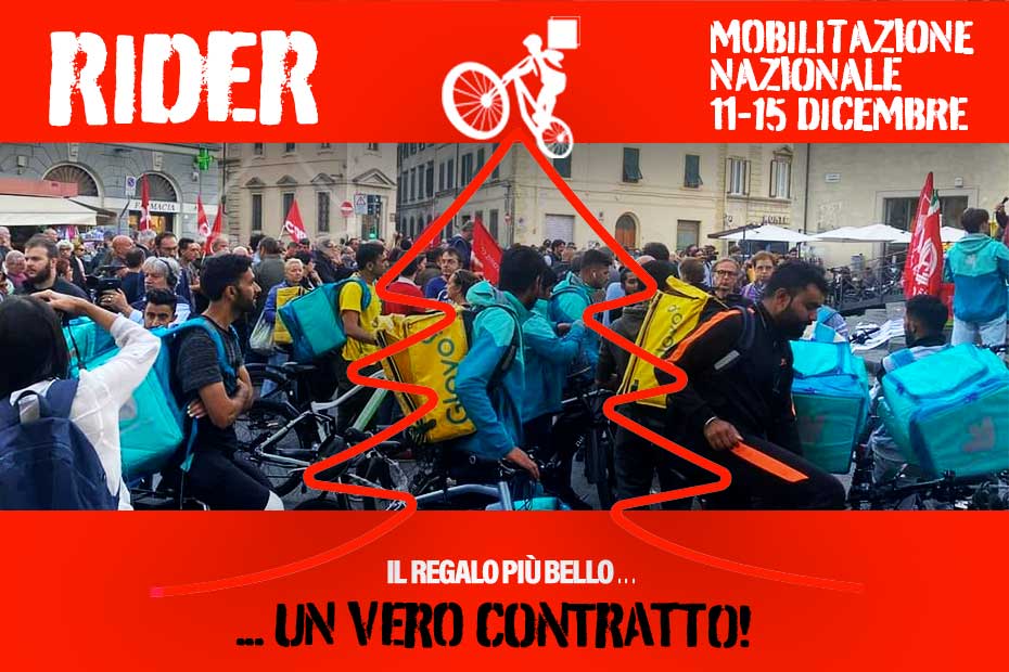 MOBILITAZIONE NAZIONALE RIDER PER UN VERO CONTRATTO - NIdiL CGIL
